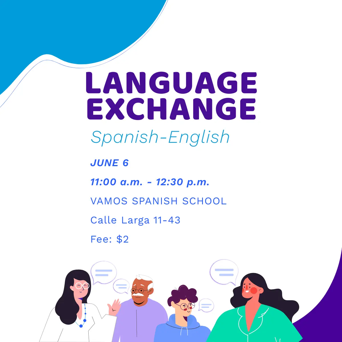 Saturday morning language exchange at ¡Vamos!